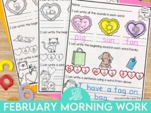 February Morning Work for Kindergarten - Miss Kindergarten