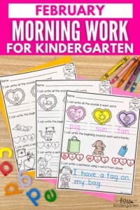 February Morning Work for Kindergarten - Miss Kindergarten