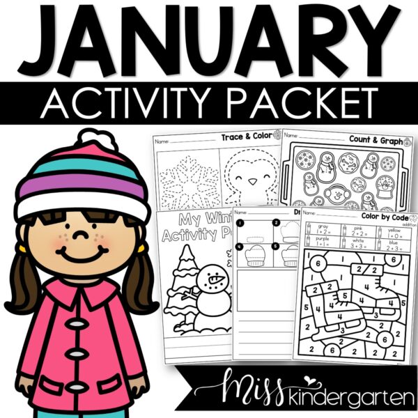 Winter Activity Packet January Kindergarten Activities for Early ...