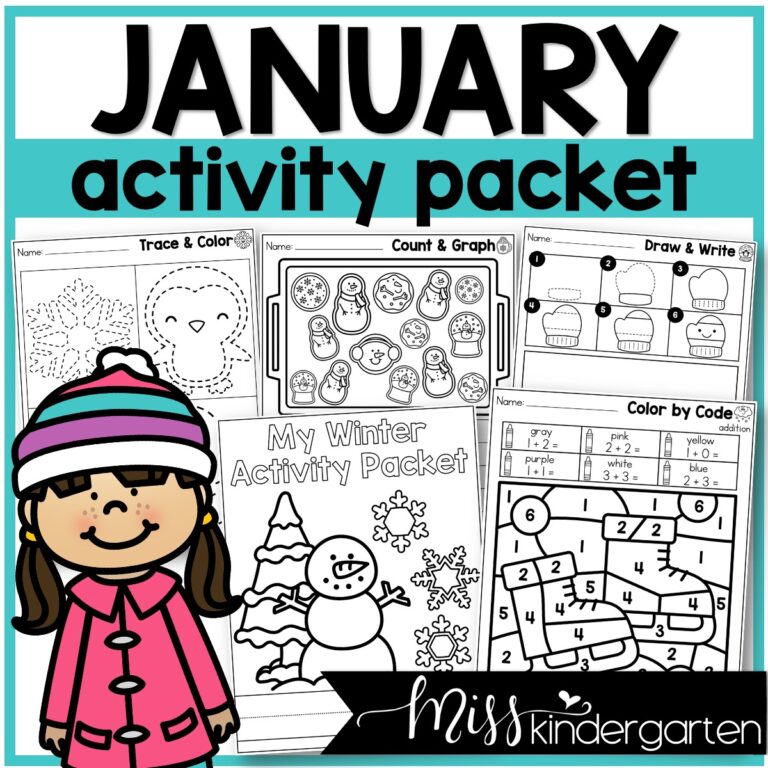 Winter Activity Packet January Kindergarten Activities for Early ...