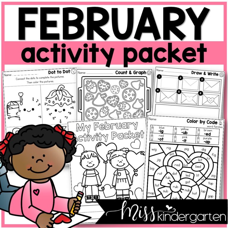 February Activity Packet Kindergarten Valentine's Day Activities for ...