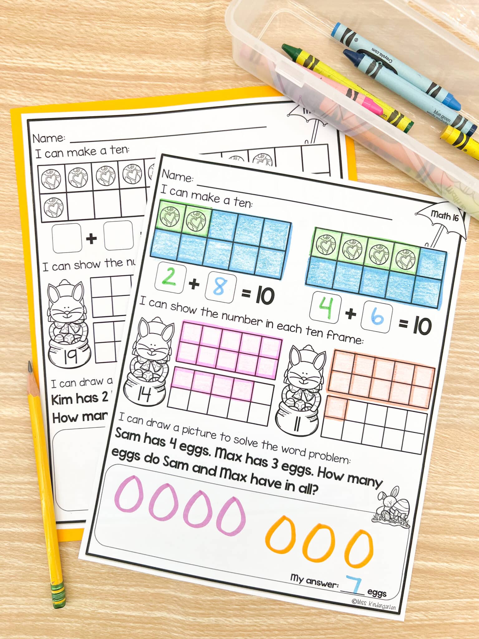 April Morning Work for Kindergarten - Miss Kindergarten
