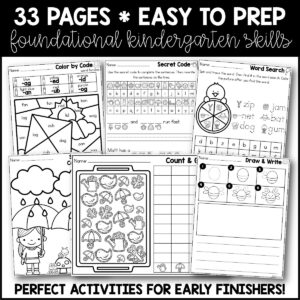 Spring Activity Packet April Kindergarten Activities for Early ...