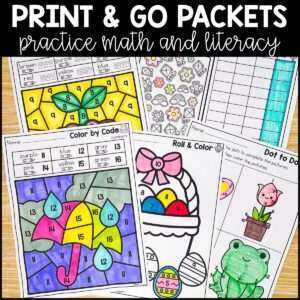 Spring Activity Packet April Kindergarten Activities for Early Finishers - Miss Kindergarten