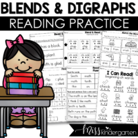 Short Vowel Blends and Digraphs Worksheets and Activities Kindergarten ...