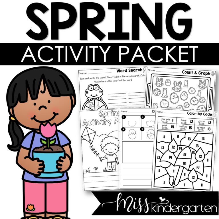 Spring Activity Packet April Kindergarten Activities for Early ...