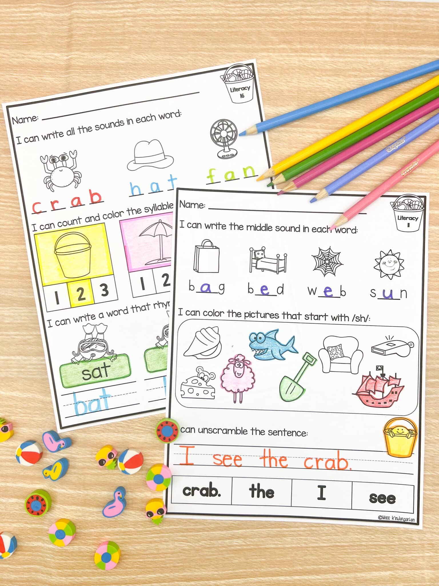 June Morning Work for Kindergarten - Miss Kindergarten