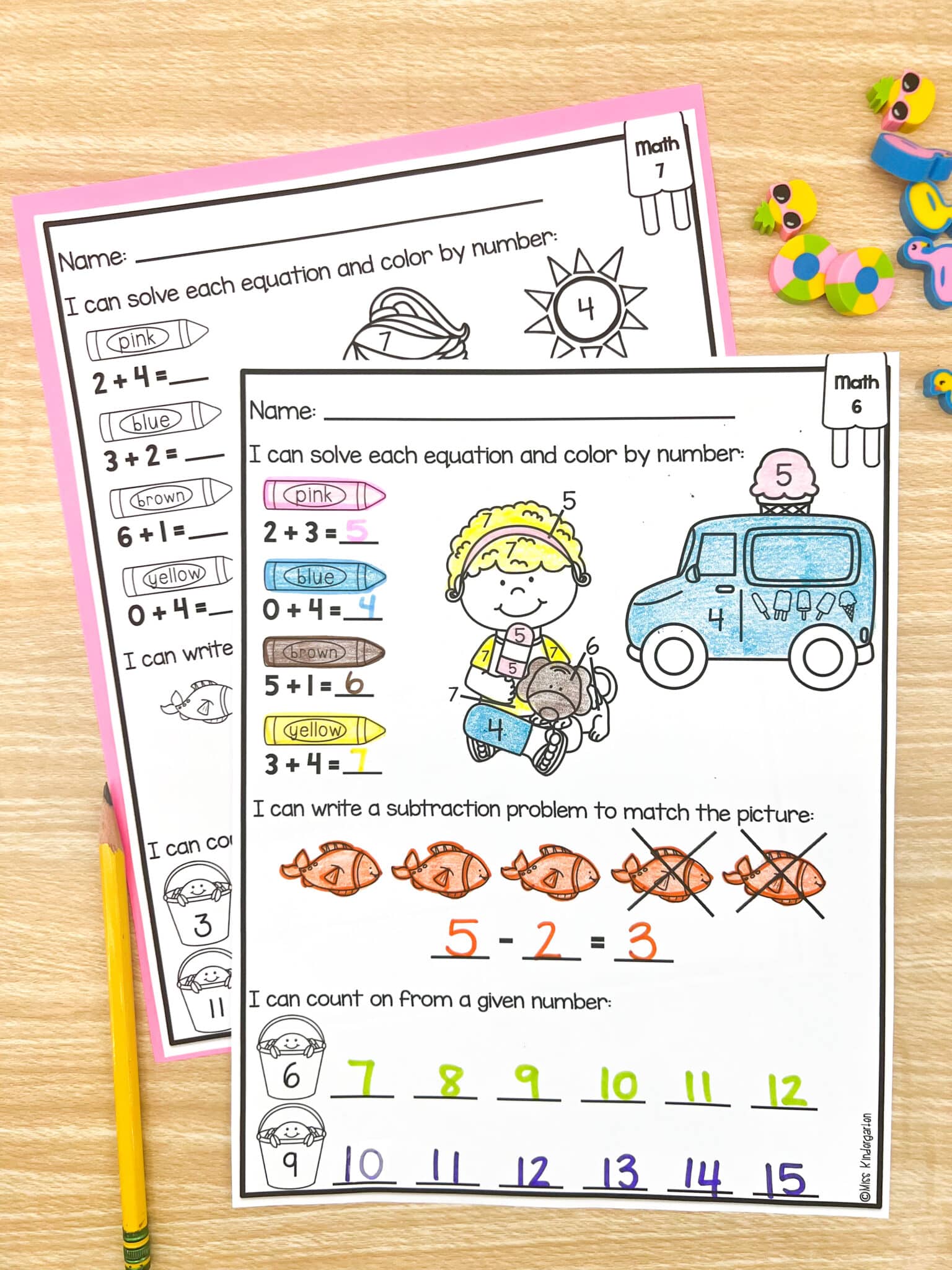 June Morning Work for Kindergarten - Miss Kindergarten