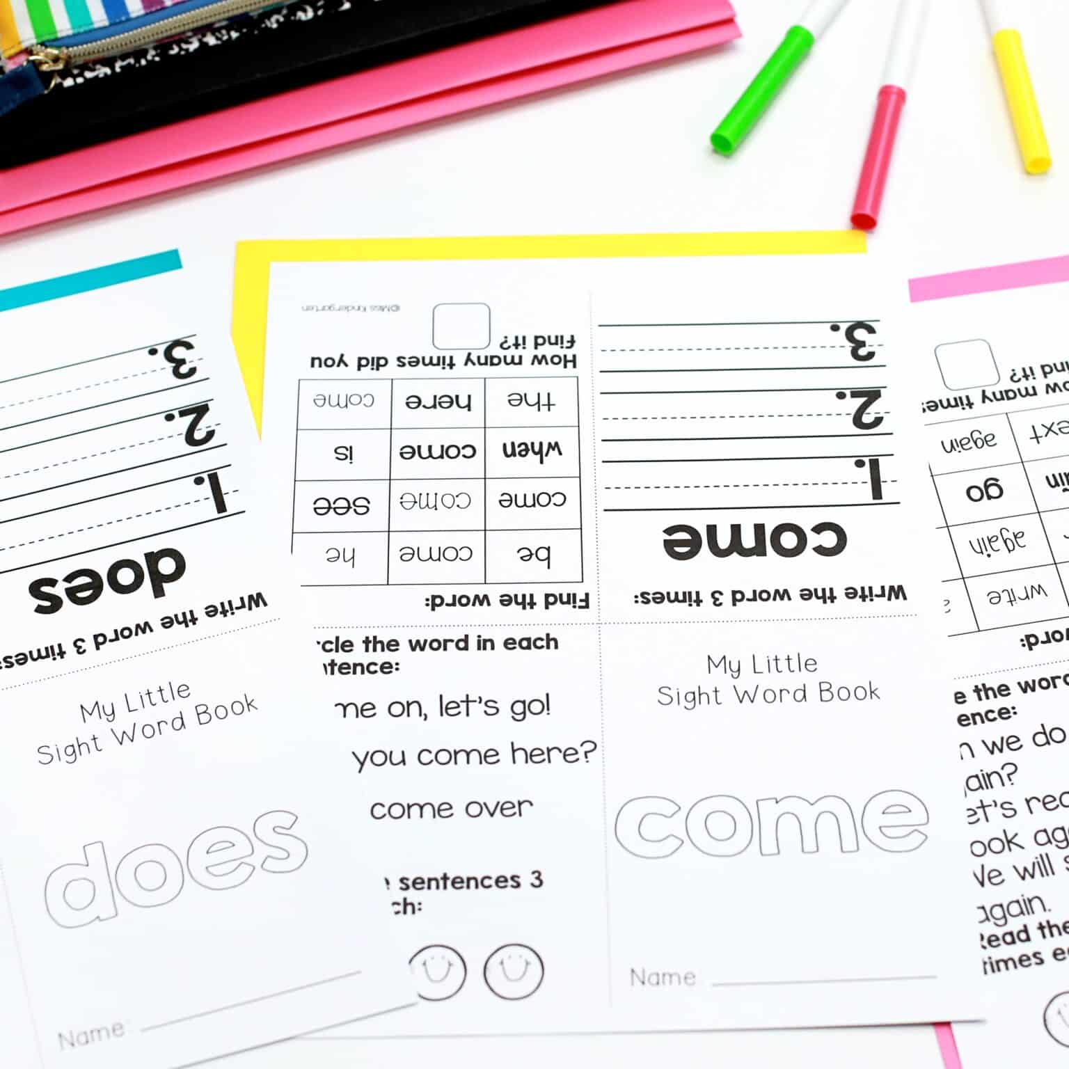 Sight Word Book Printables for Fluency Practice - Miss Kindergarten