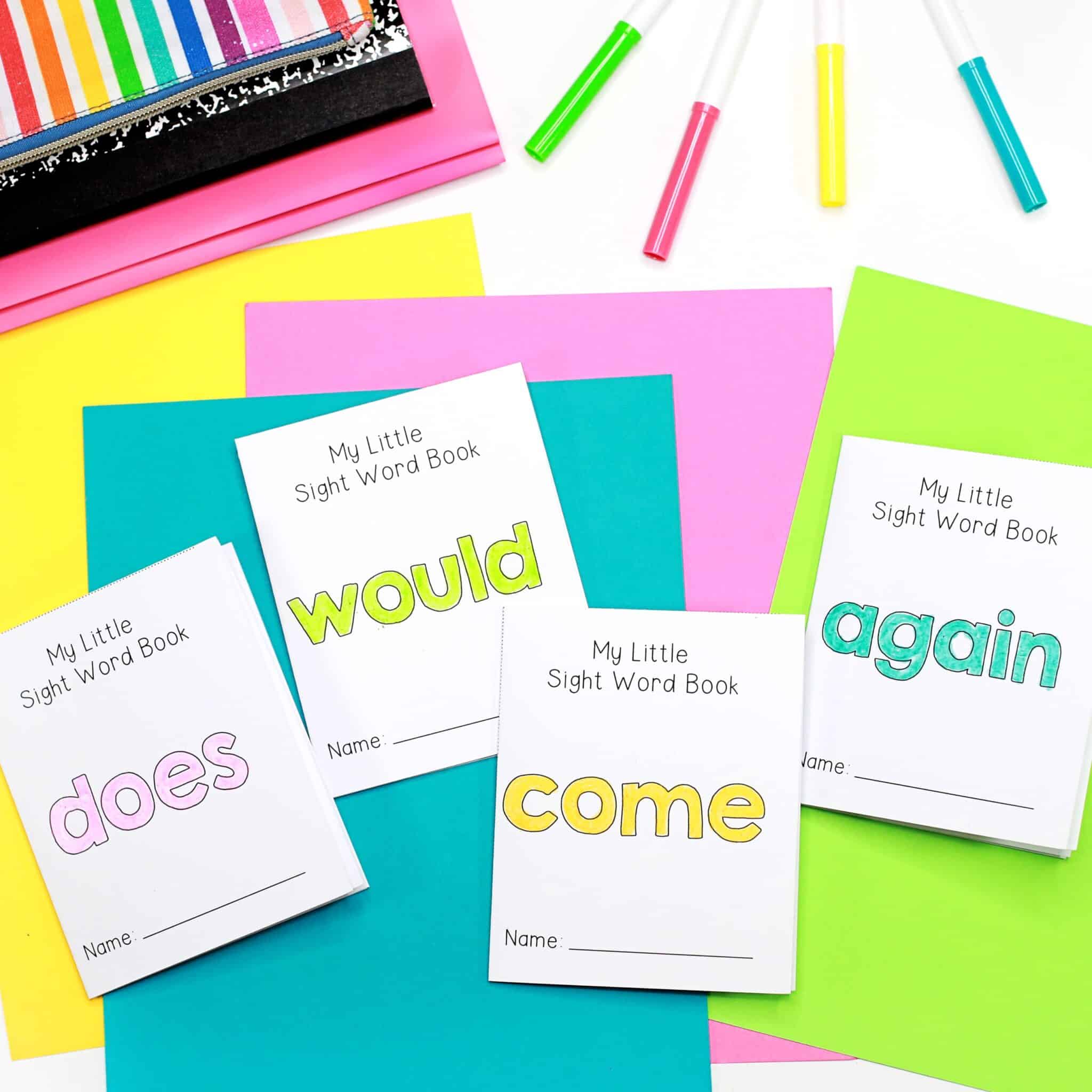 Sight Word Book Printables for Fluency Practice - Miss Kindergarten
