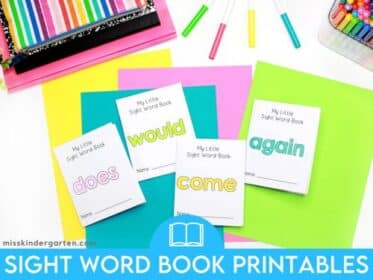 Sight Word Book Printables for Fluency Practice - Miss Kindergarten