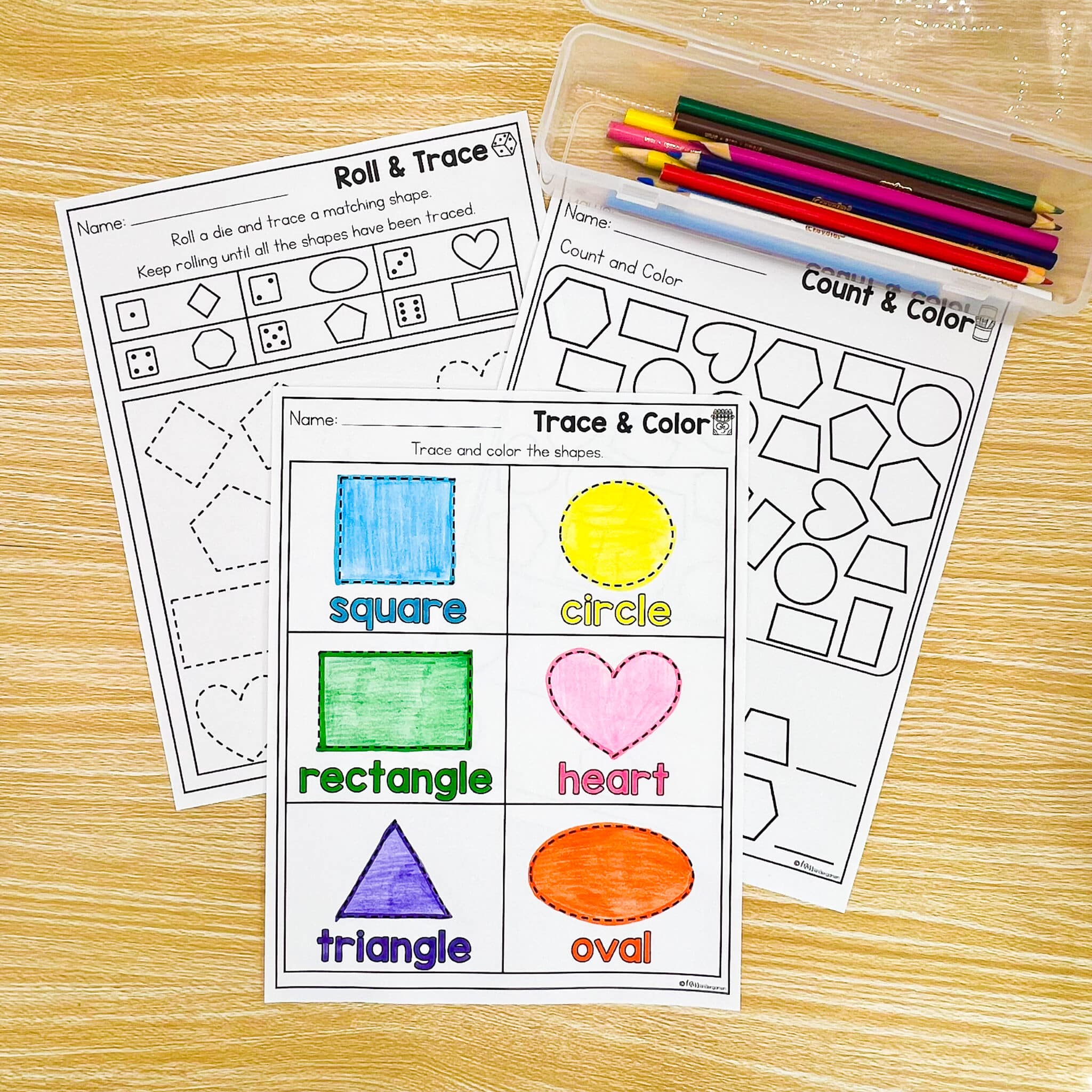 Shape Printables for Kindergarten - Miss Kindergarten
