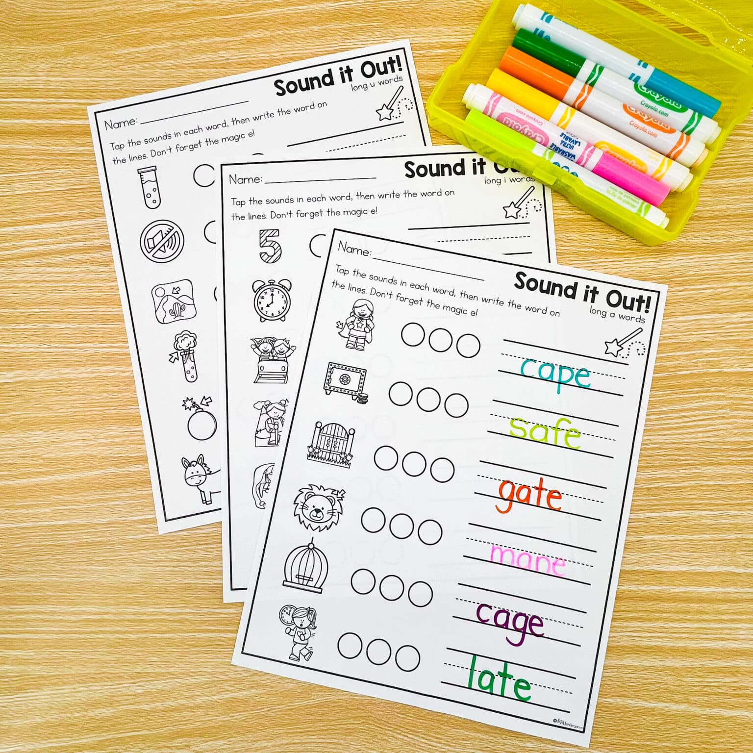 Magic E Activities for Kindergarten - Miss Kindergarten