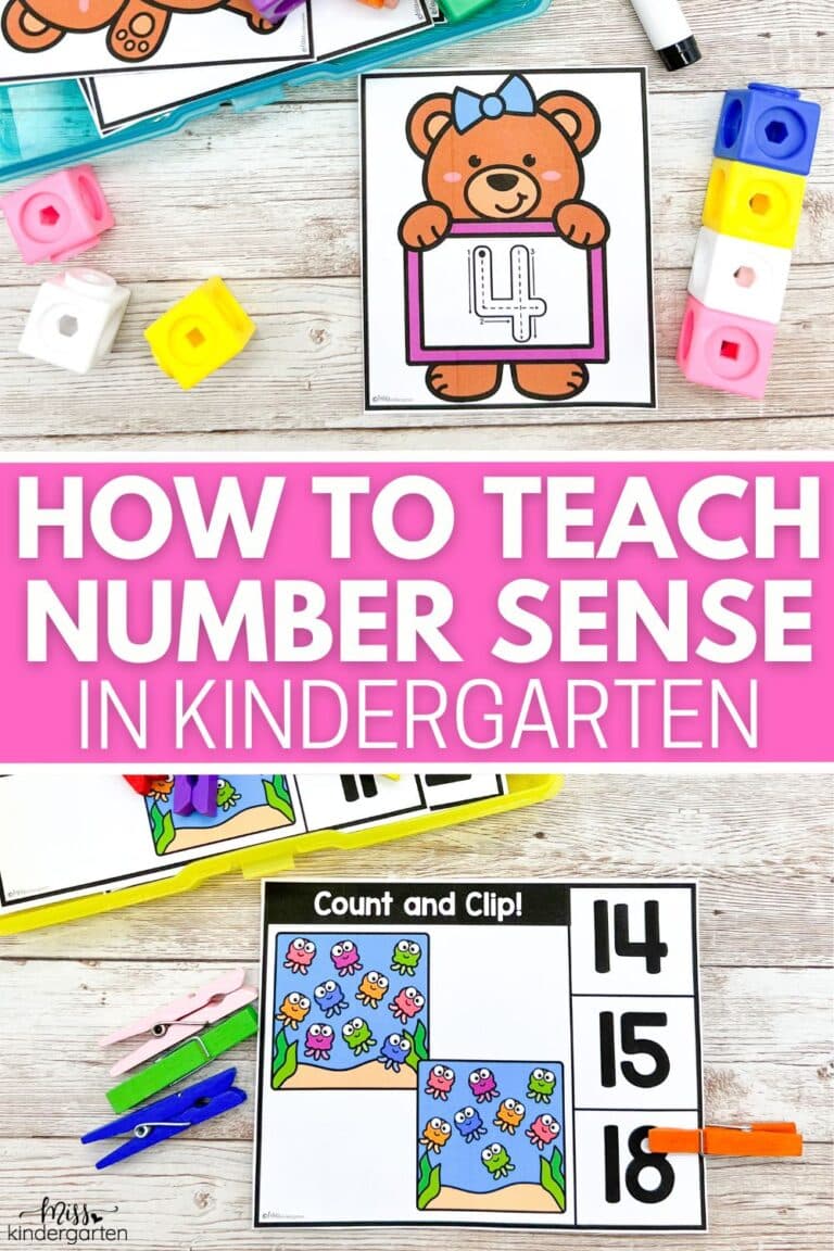 How to Teach Number Sense in Kindergarten - Miss Kindergarten