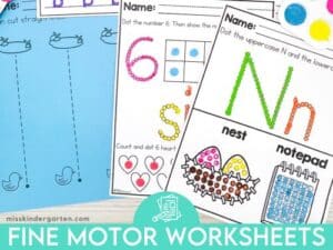 Fine Motor Worksheets for Kindergarten - Miss Kindergarten