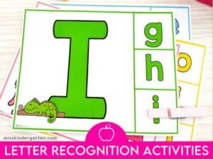 Letter Recognition Activities for Kindergarten - Miss Kindergarten