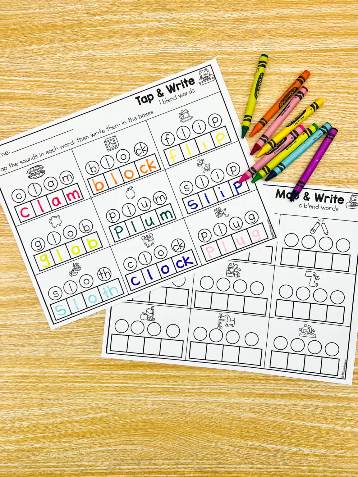 Blend and Digraph Worksheets for Kindergarten - Miss Kindergarten