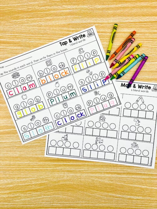 Blend and Digraph Worksheets for Kindergarten - Miss Kindergarten