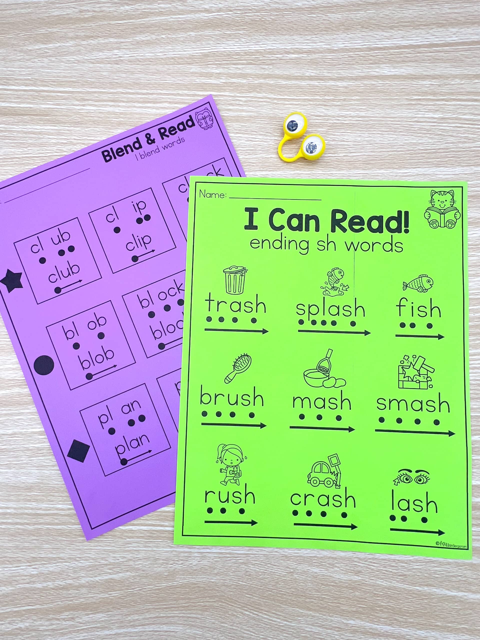 Blend and Digraph Worksheets for Kindergarten - Miss Kindergarten