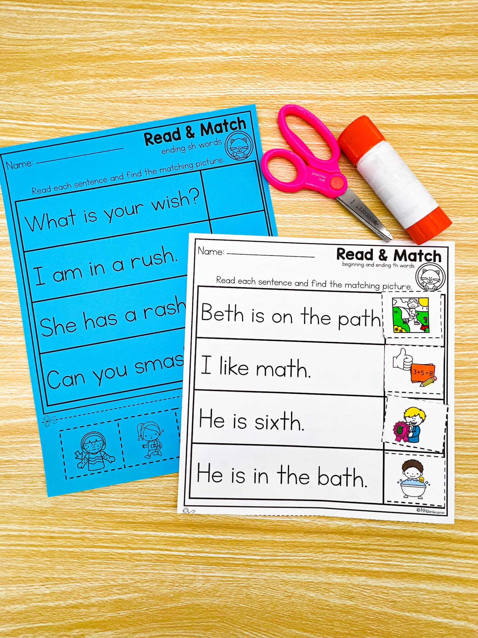 Blend and Digraph Worksheets for Kindergarten - Miss Kindergarten