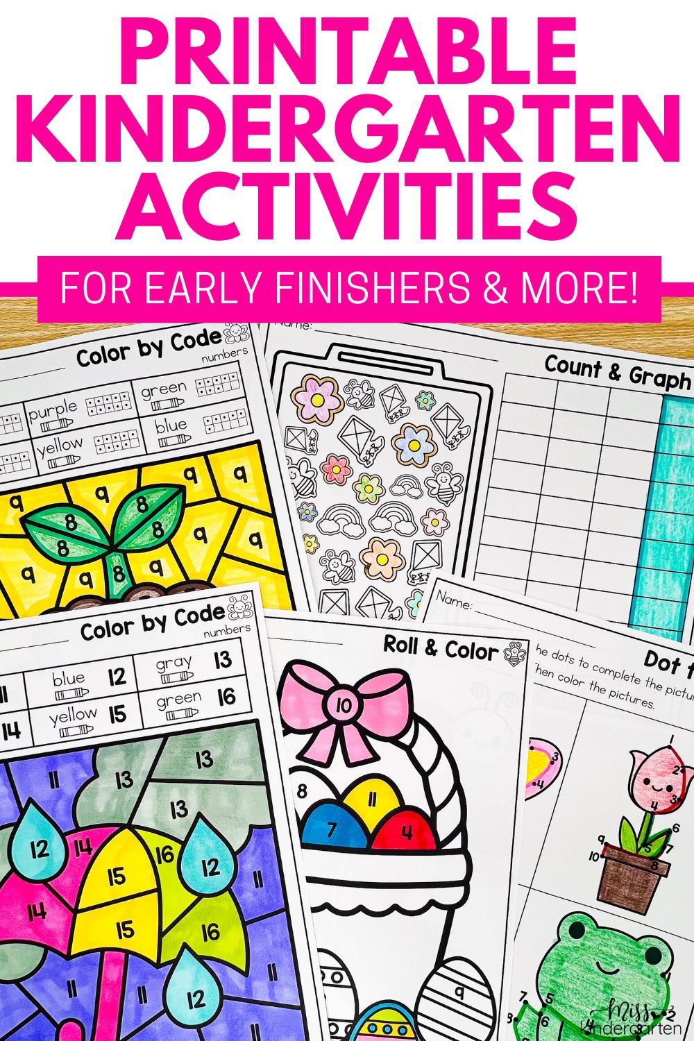 Printable Kindergarten Activities for the Whole Year - Miss Kindergarten