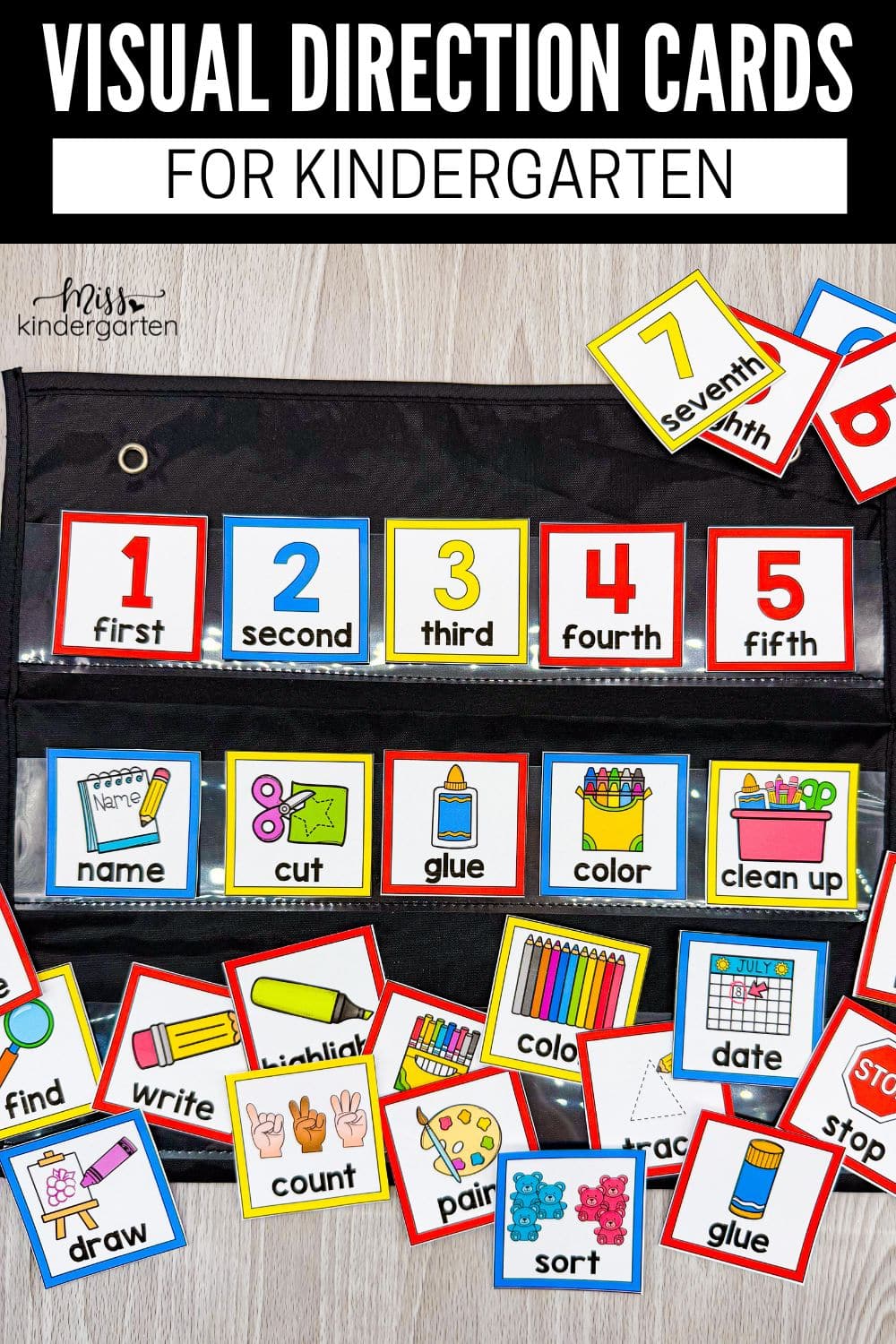 Visual Direction Cards for Kindergarten - Miss Kindergarten