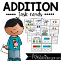 Addition Task Cards for Addition Strategies - Miss Kindergarten
