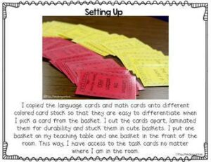 Classroom Management Transition Task Cards - Miss Kindergarten