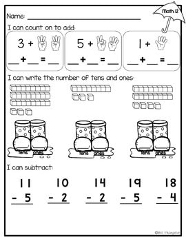 April Morning Work First Grade - Miss Kindergarten