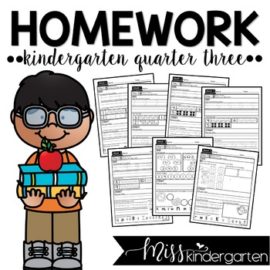 Kindergarten Homework Weekly Packets Quarter Three - Miss Kindergarten