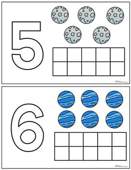Space Theme Centers for Math and Literacy - Miss Kindergarten