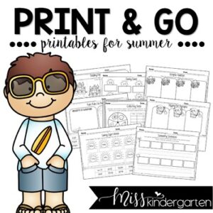 Summer Packet {print and go printables for summer} - Miss Kindergarten