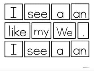 Writing Center Fall Word Cards - Miss Kindergarten