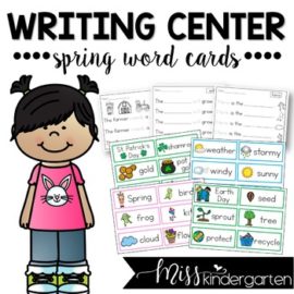 Writing Center Fall Word Cards - Miss Kindergarten