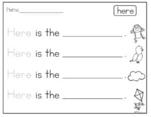 Writing Center Spring Word Cards - Miss Kindergarten