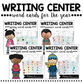 Writing Center Fall Word Cards - Miss Kindergarten