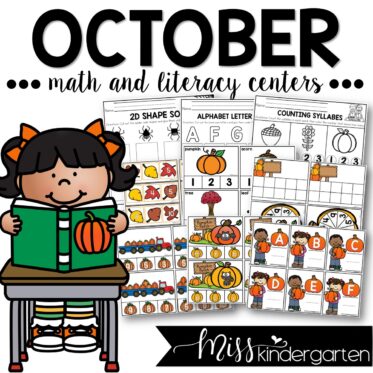Fun and Engaging October Centers - Miss Kindergarten