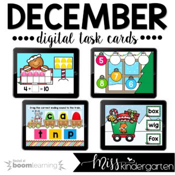 December Boom Cards™ for Kindergarten - Miss Kindergarten
