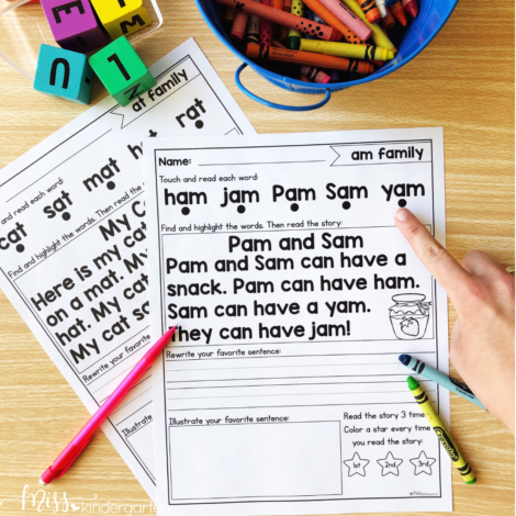 Engaging Decodable Passages for Kindergarten - Miss Kindergarten