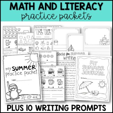 Summer Packet Kindergarten and First Grade Bundle - Miss Kindergarten