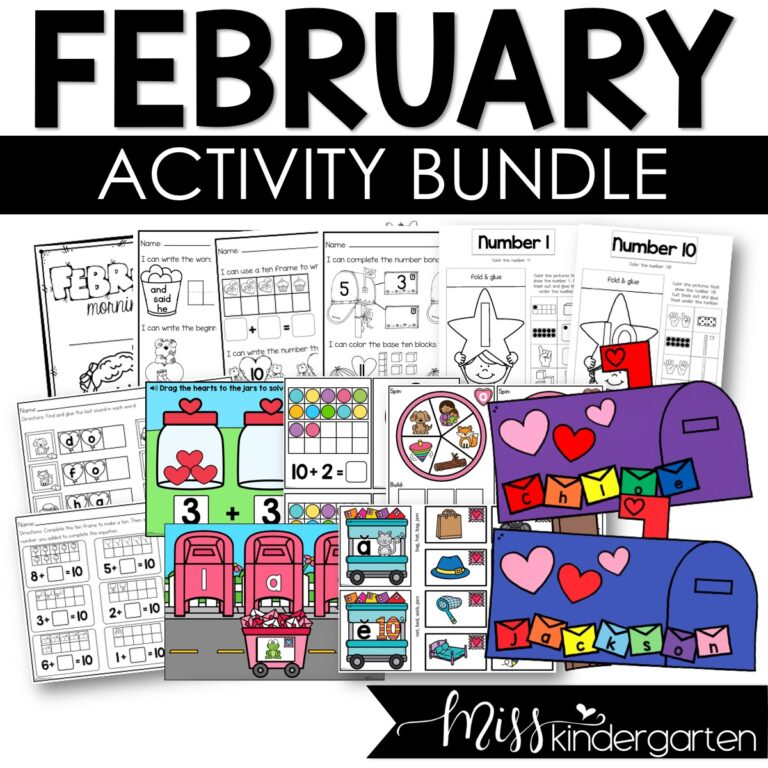 February Activity Bundle - Miss Kindergarten