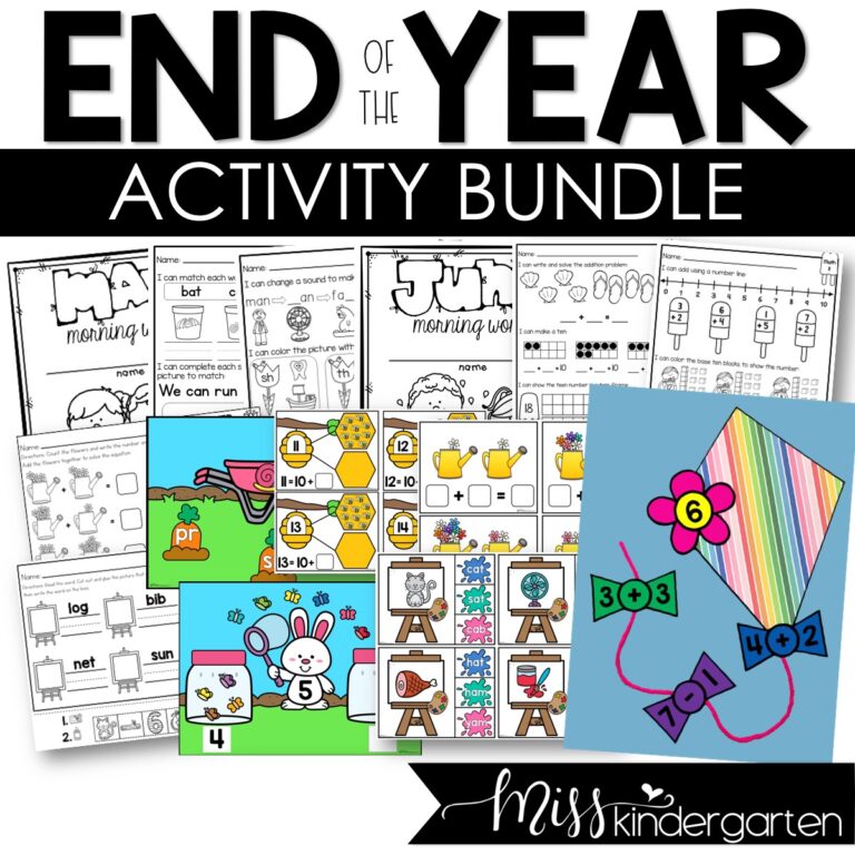 End of the Year Print and Go Printables - Miss Kindergarten