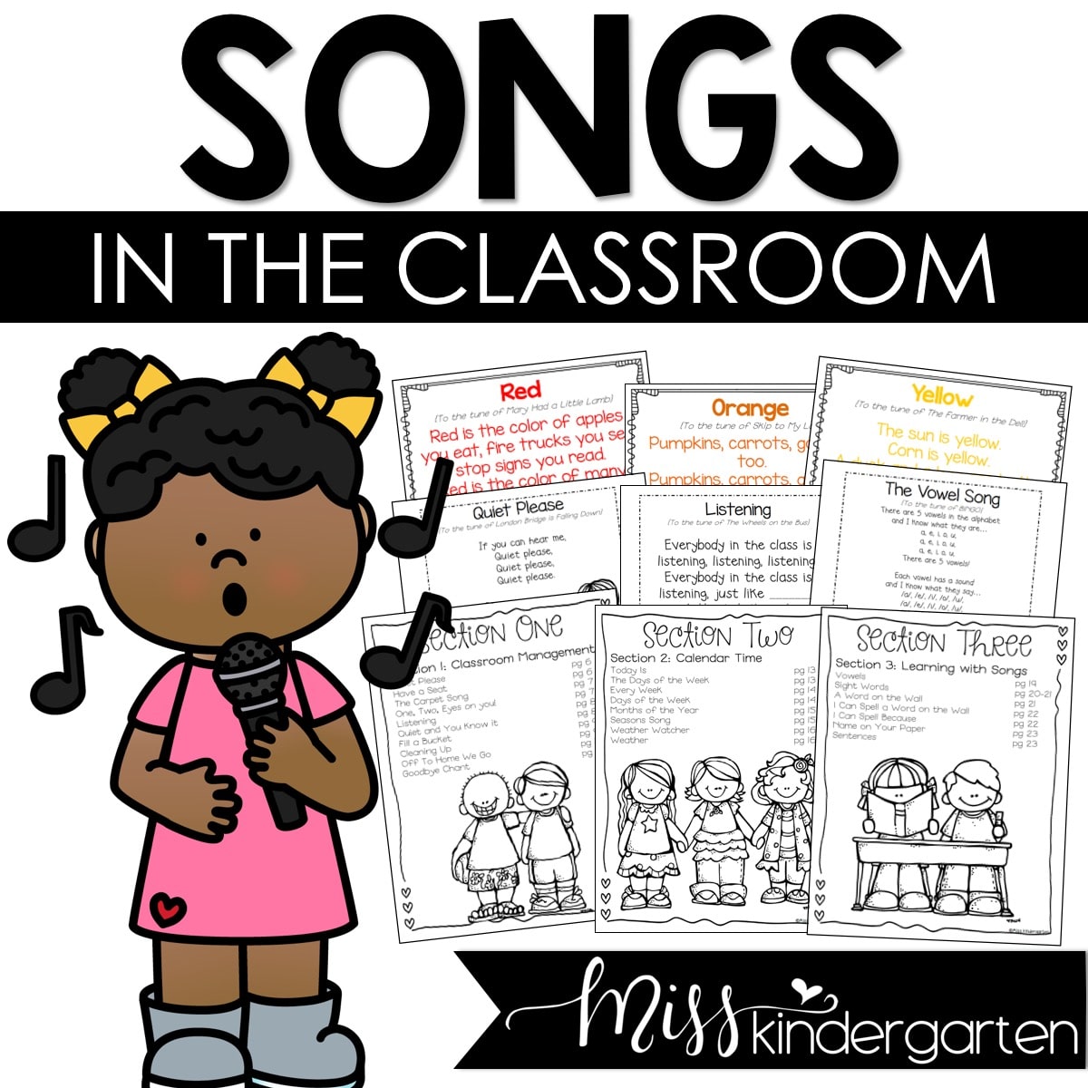 Songs in the Kindergarten Classroom - Miss Kindergarten