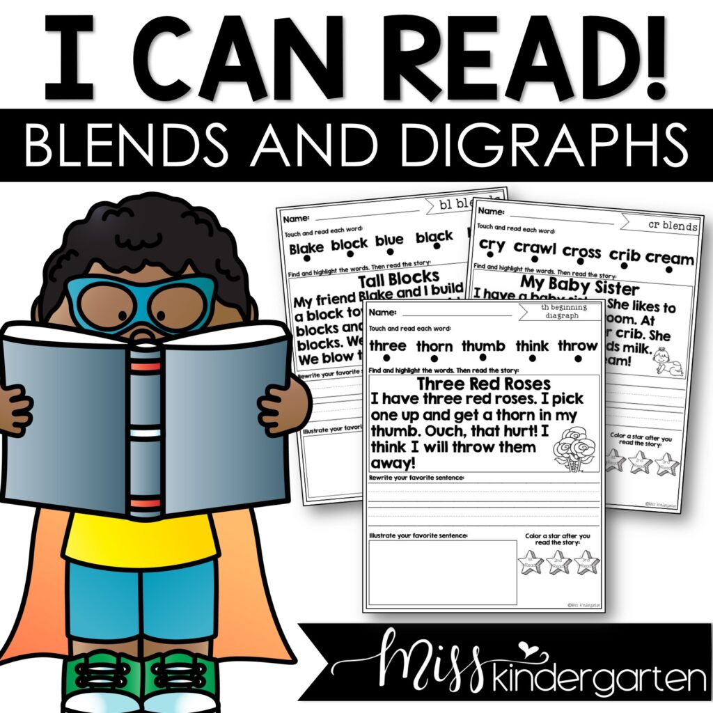 Reading Fluency Passages Mixed Vowel Blends and Digraphs - Miss ...