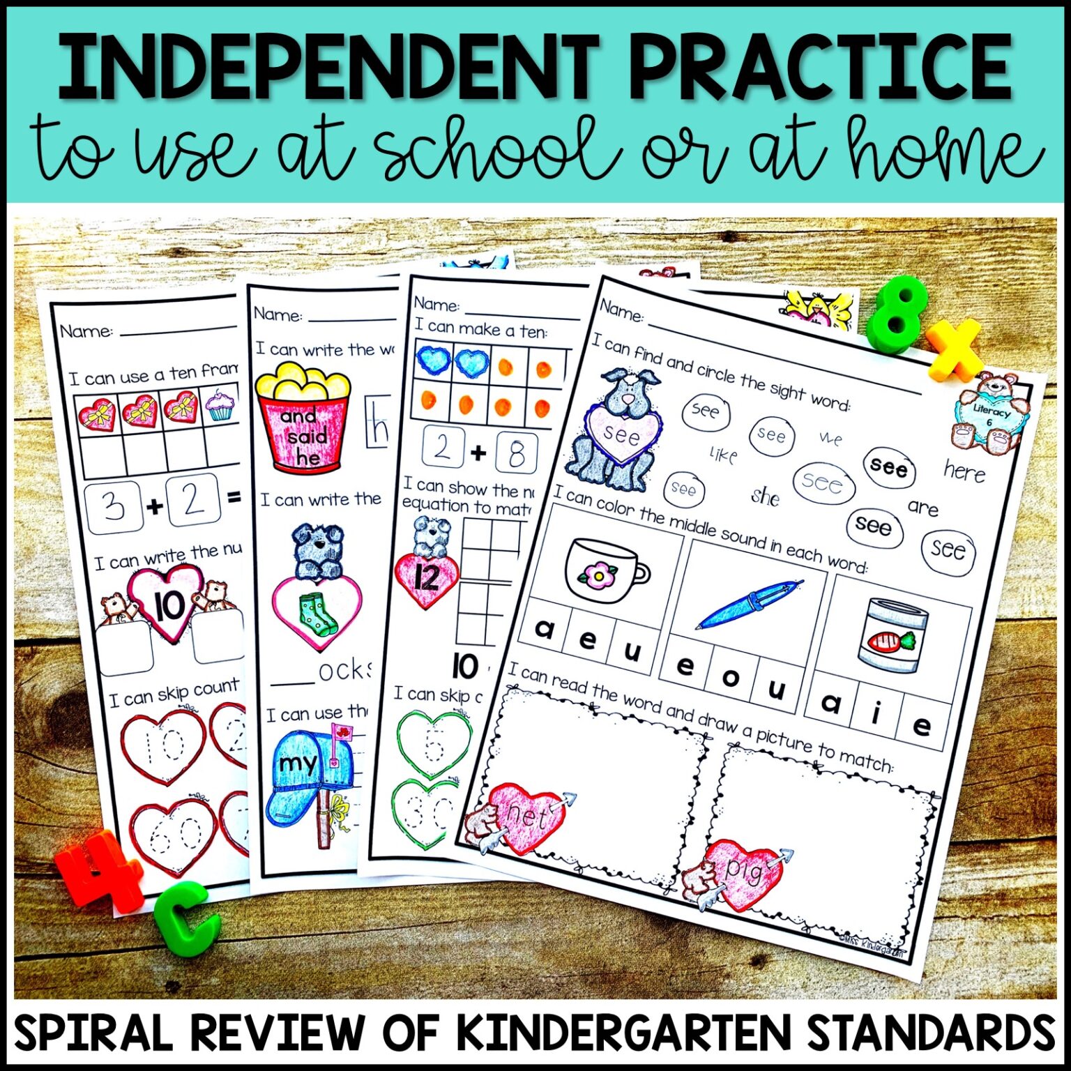February Morning Work for Kindergarten - Miss Kindergarten