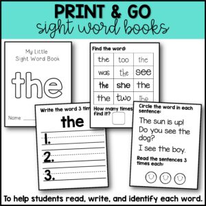 Editable Sight Word Books - Miss Kindergarten