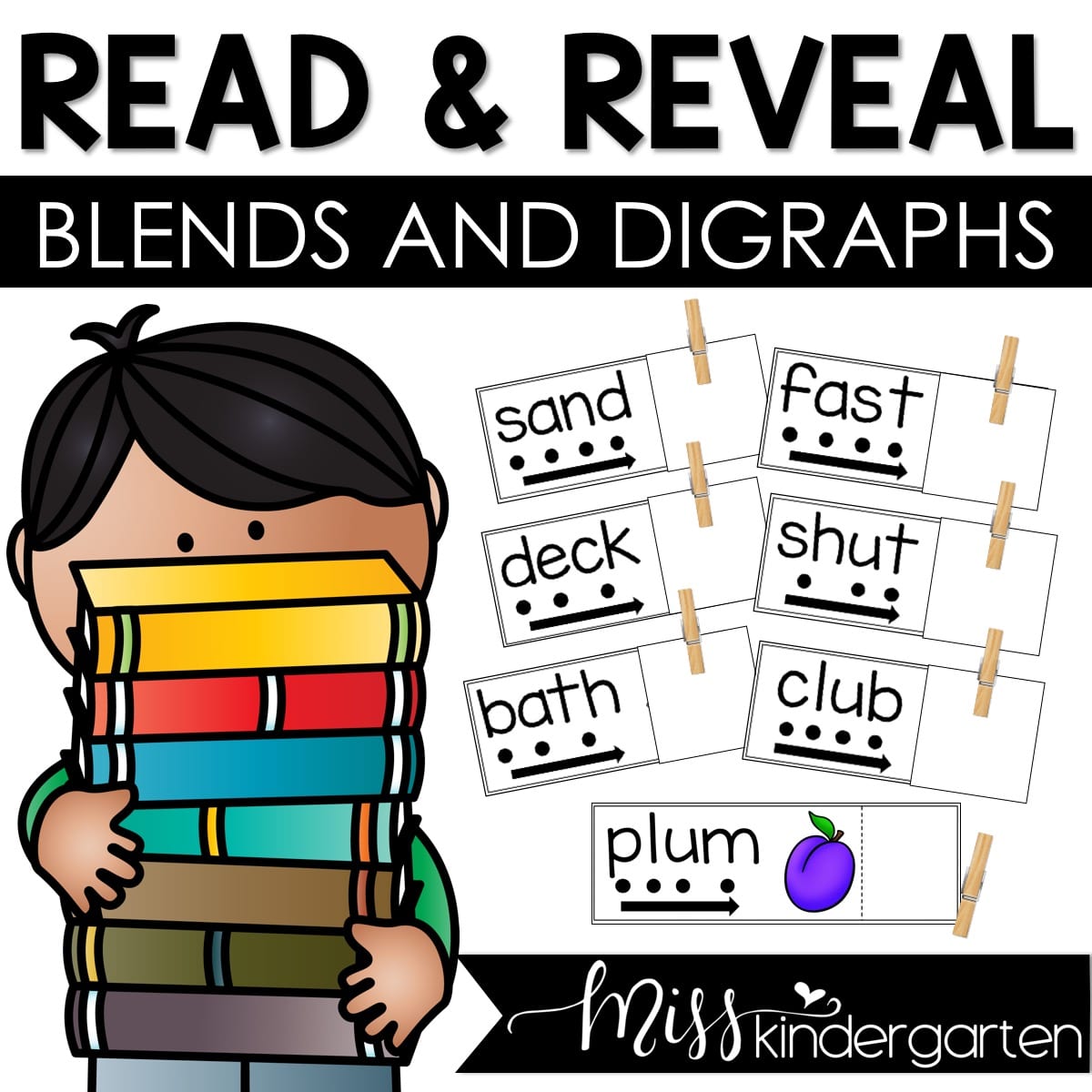 Read and Reveal Blends and Digraphs - Miss Kindergarten