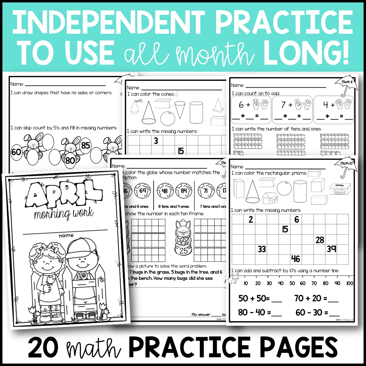 April Morning Work First Grade - Miss Kindergarten