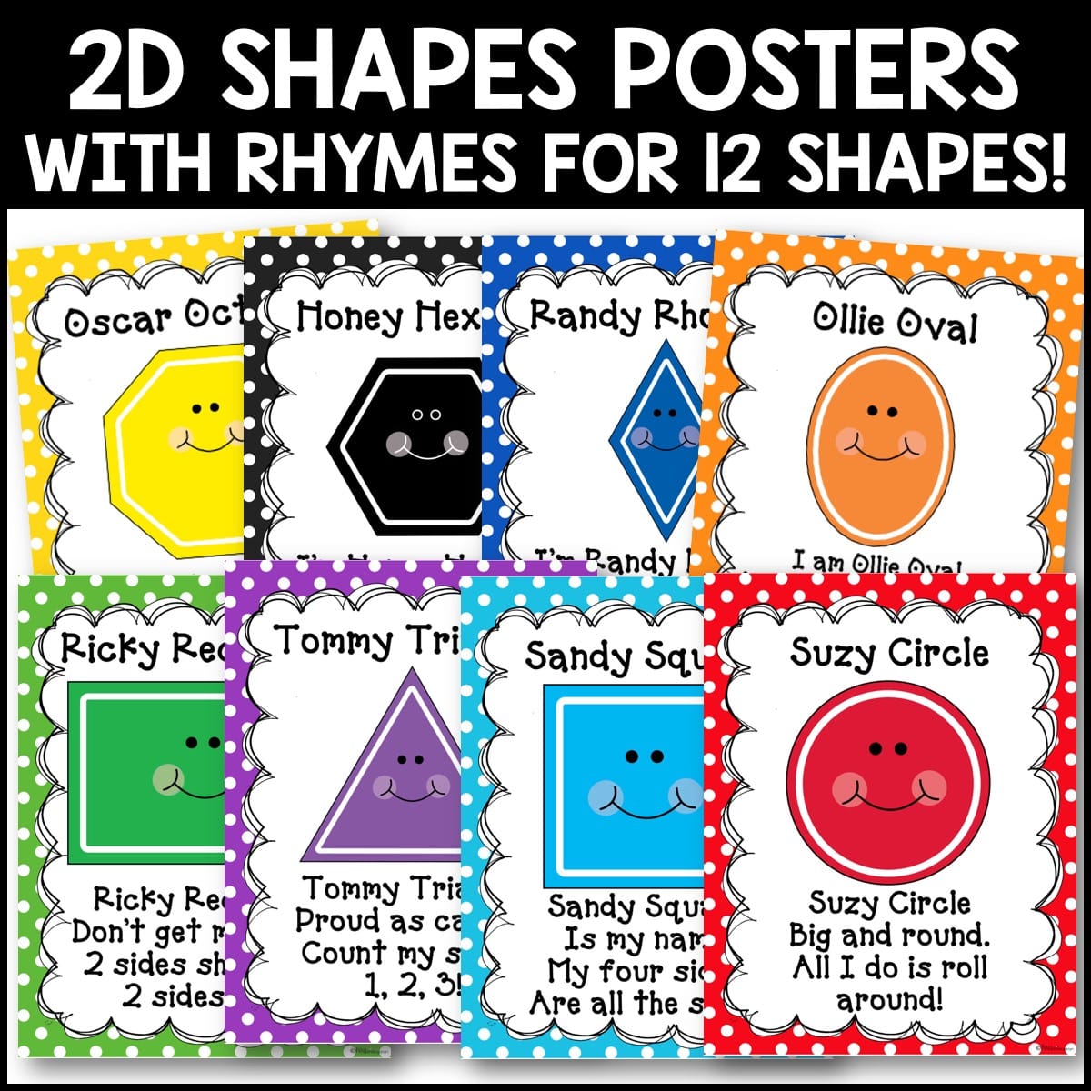 2D Shape Posters and Rhymes - Miss Kindergarten