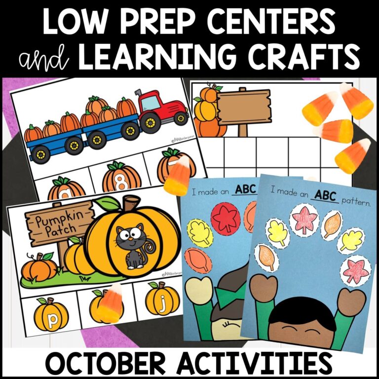 October Activity Bundle - Miss Kindergarten